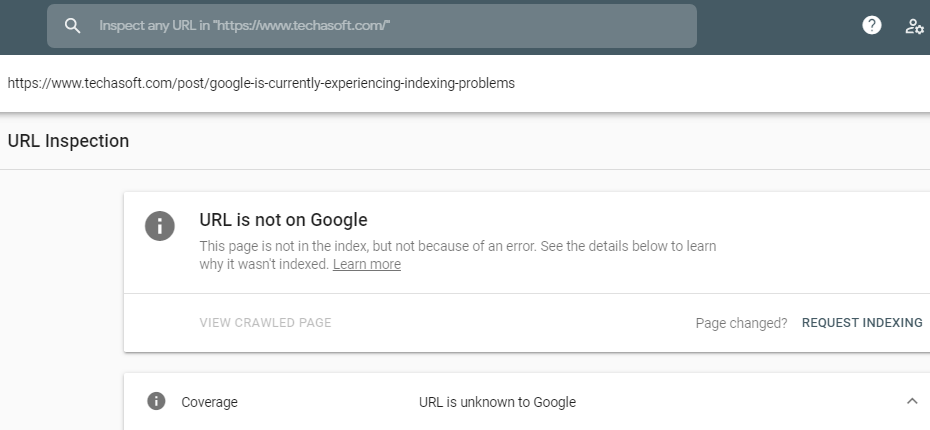 Google Is Currently Experiencing Indexing Problems Google Is Currently Experiencing Indexing Problems